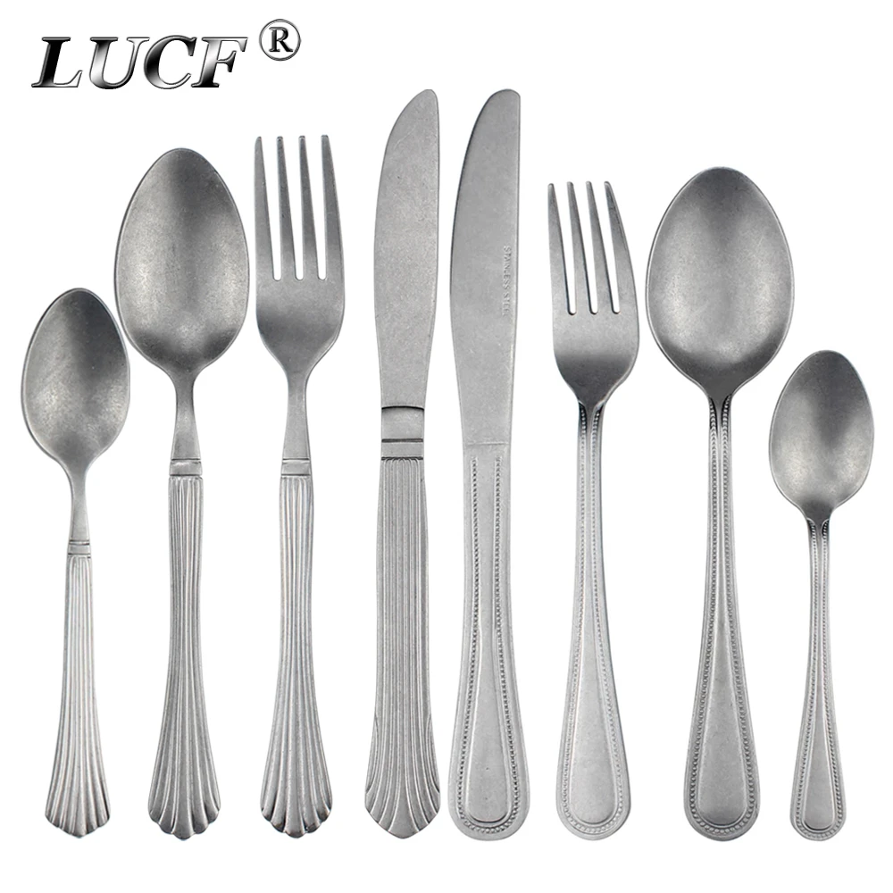 Lucf Classic Royal Vintage Style Stainless Steel Cutlery 4 In 1 Set ...