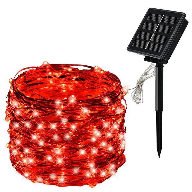 42m/32m/22m/7m Solar LED Light Outdoor Festoon Lamp Garden Fairy Light ...