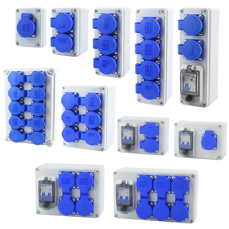 Household-Outdoor-Water-proof-220V-16A-Multi-Function-Socket-Box-Wall ...