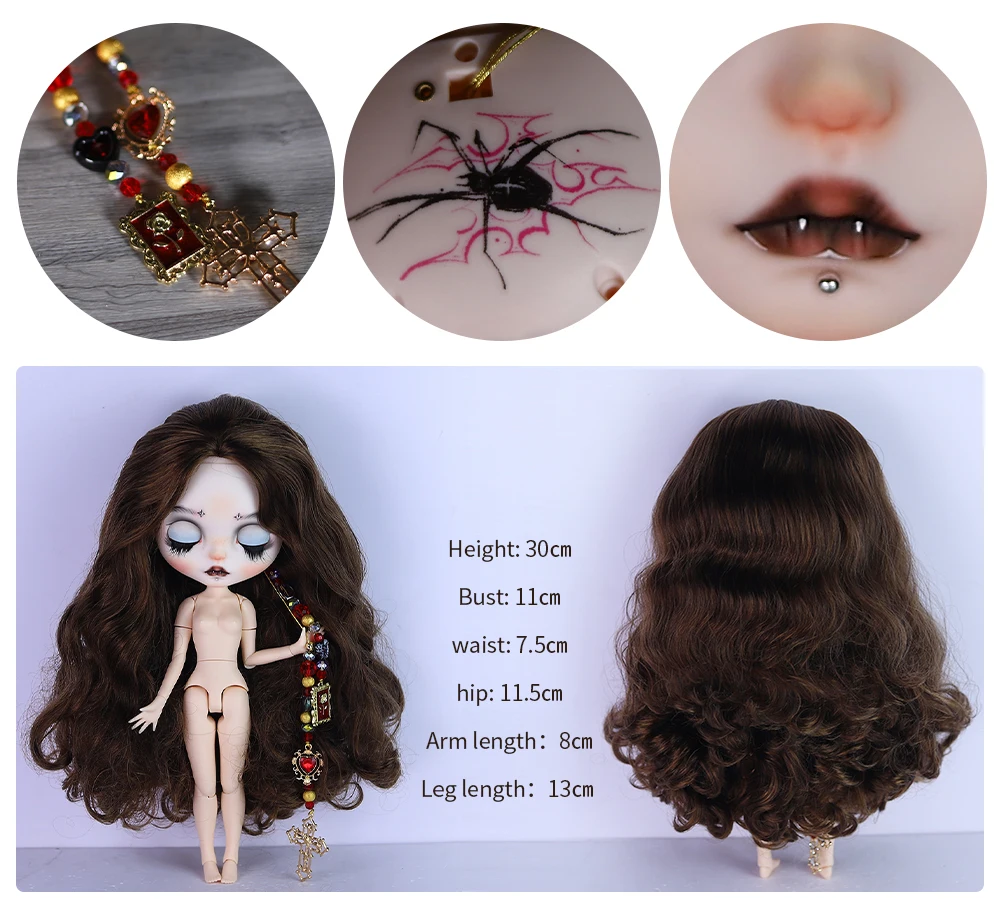 Annie – Premium Custom Neo Blythe Doll with Brown Hair, White Skin & Matte Cute Face | This Is ...