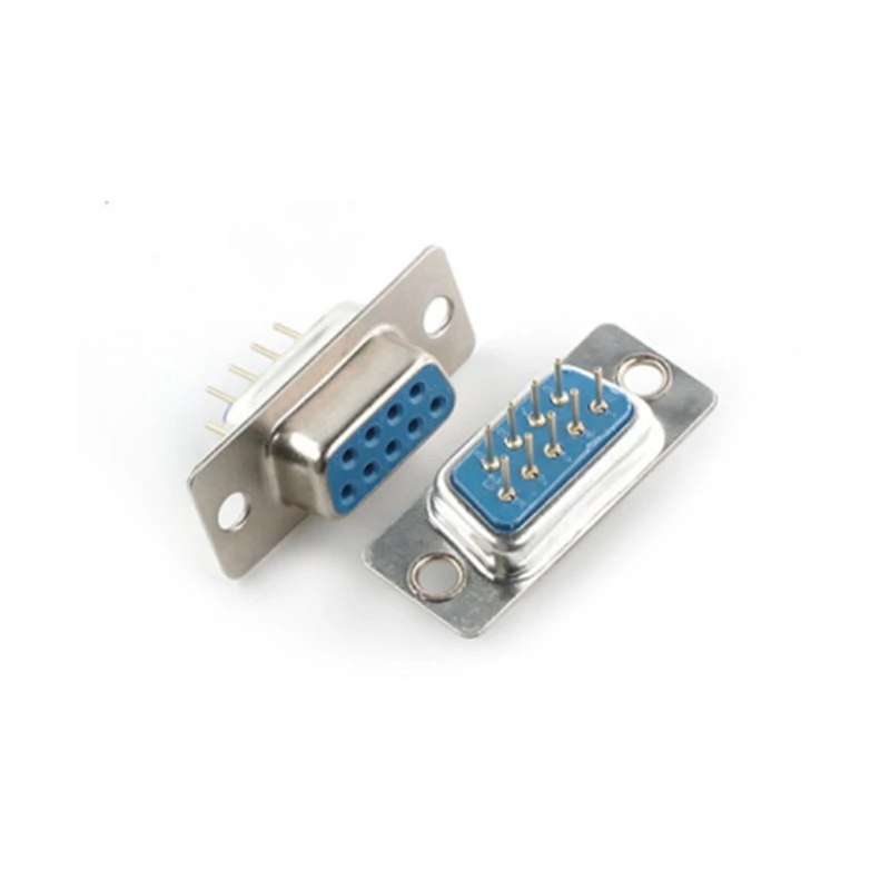 50pcs Dp9 Straight Pin 180 Degree Vertical 9-pin Serial Port Plug Db9 ...