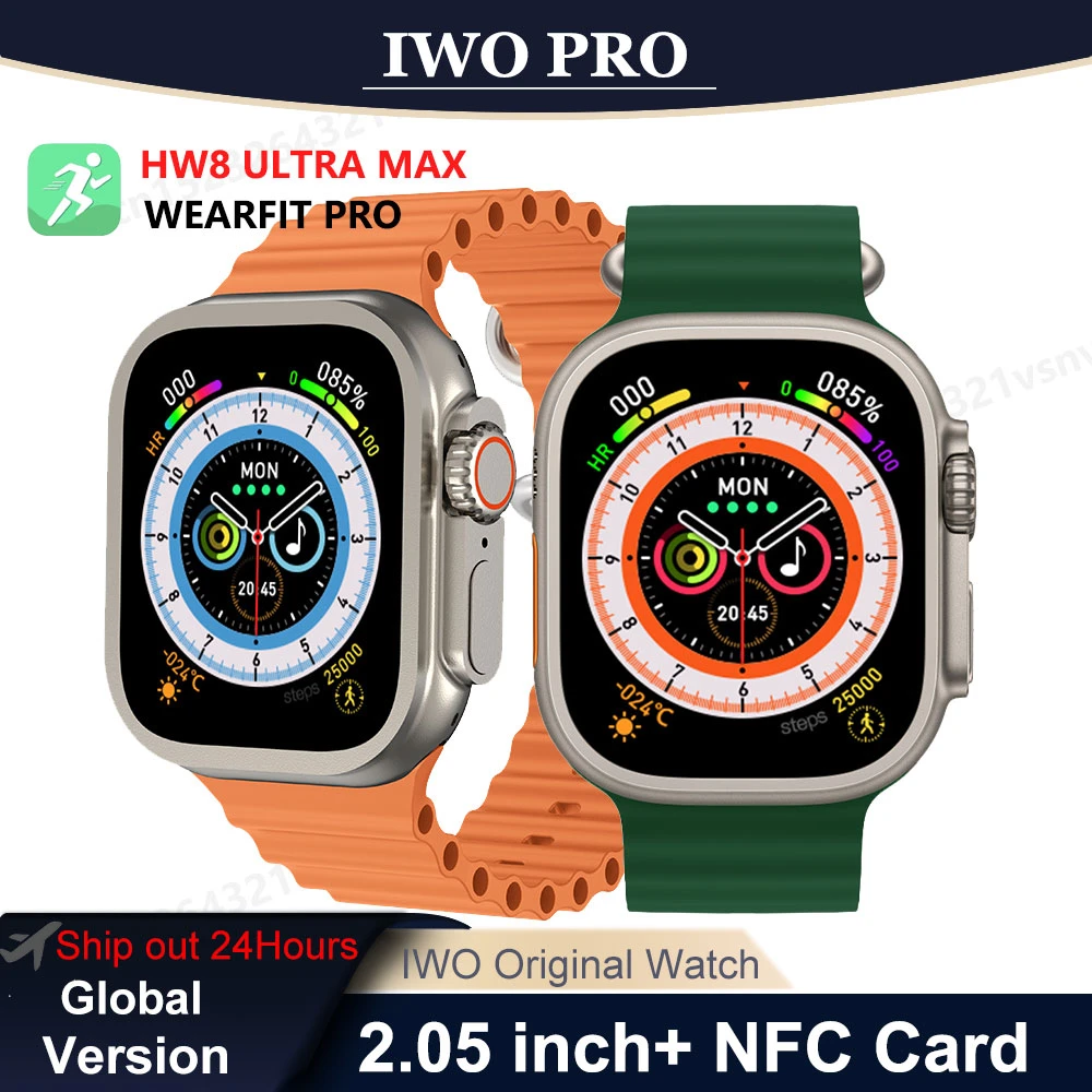 2022 Hw8 Ultra Max 49mm Relógio Inteligente 8 Ultra Série 8 Com Bloqueio Nfc Temperatura Do ...