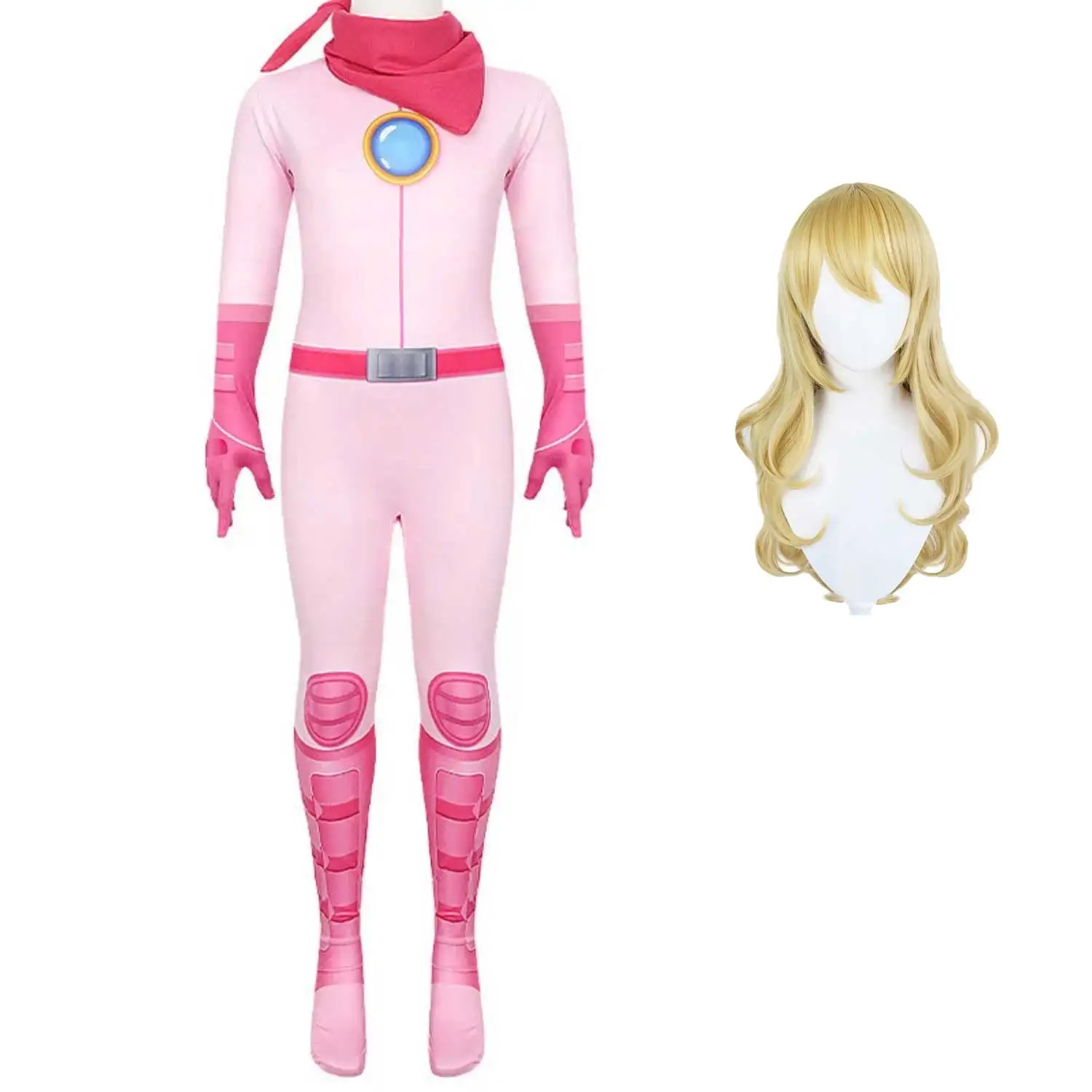 Costume de Cosplay princesse pêche pour filles, combinaisons de jeu de ...