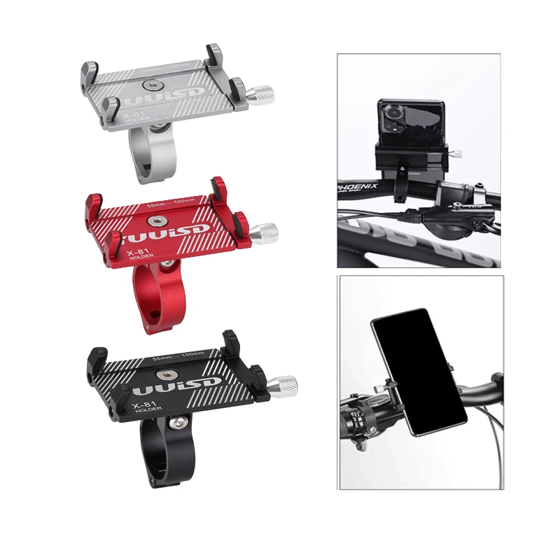 Bicycle-Scooter-Motorcycle-Phone-Holder-Aluminum-Alloy-Anti-slip ...