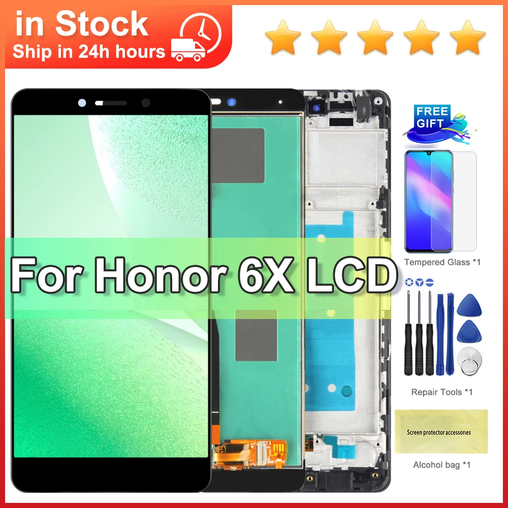 5-5-For-Honor-6X-LCD-Display-Touch-screen-Digitizer-Assembly-With-Frame ...