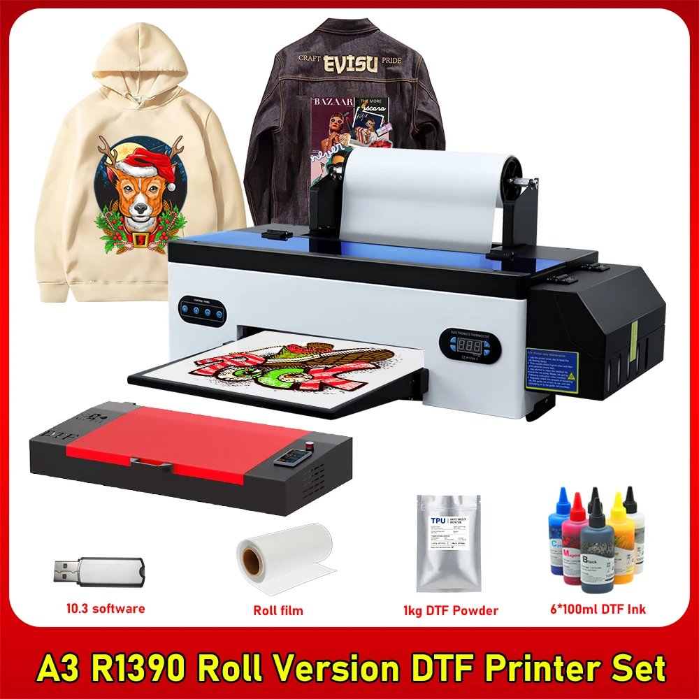 Impresora-A3-DTF-con-alimentador-de-rollo-transferencia-directa-a-pel-cula-impresora-Epson-R1390 ...