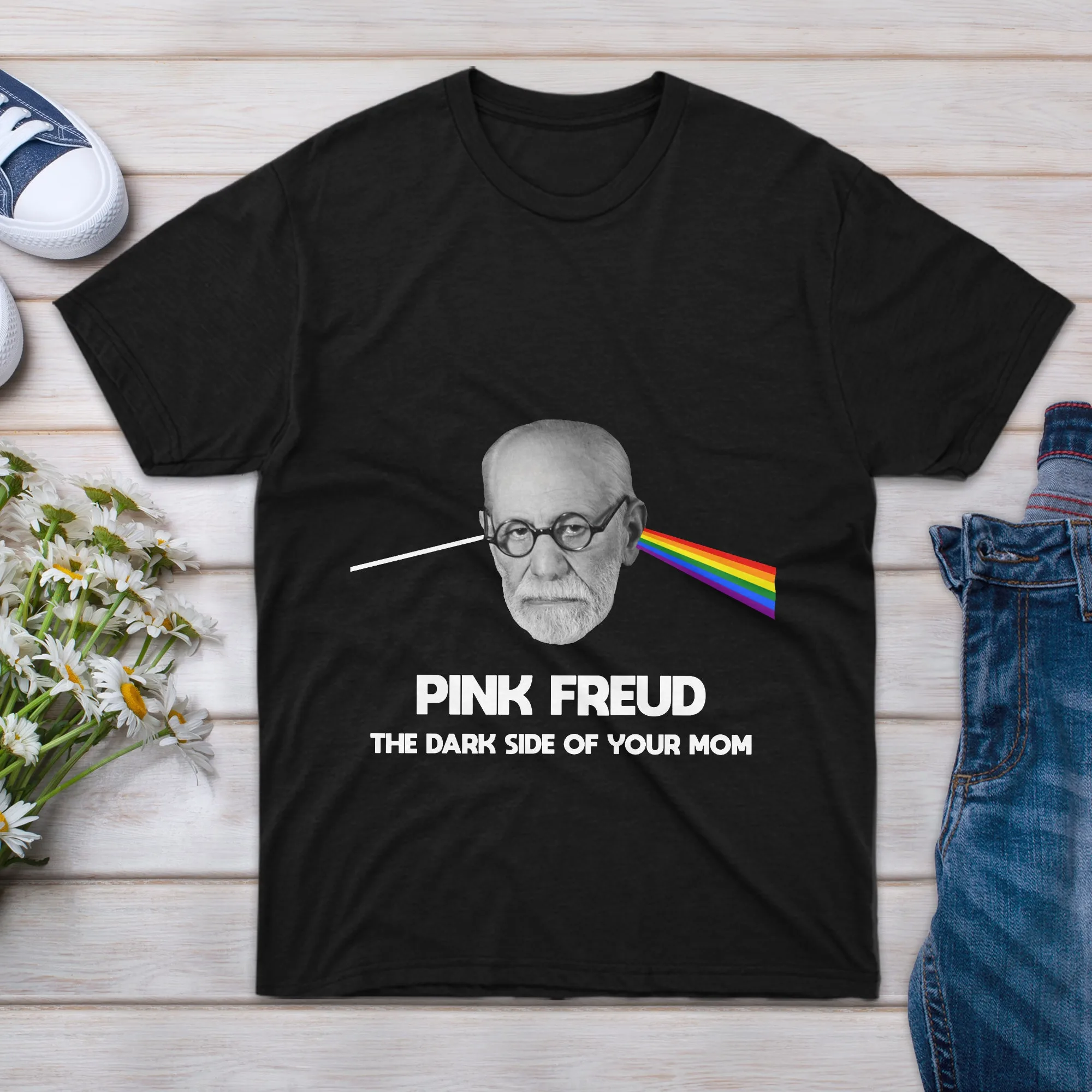 T-Shirt-Pink-Freud-Event-The-Girl-Dark-Friend-Side-Of-Novelty-Your-Big ...