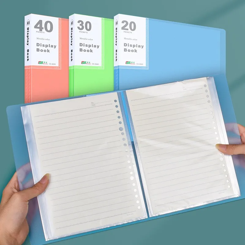 20/30/40 Pages Color Frosted A5 Folder Booklet Transparent Insert Bag ...