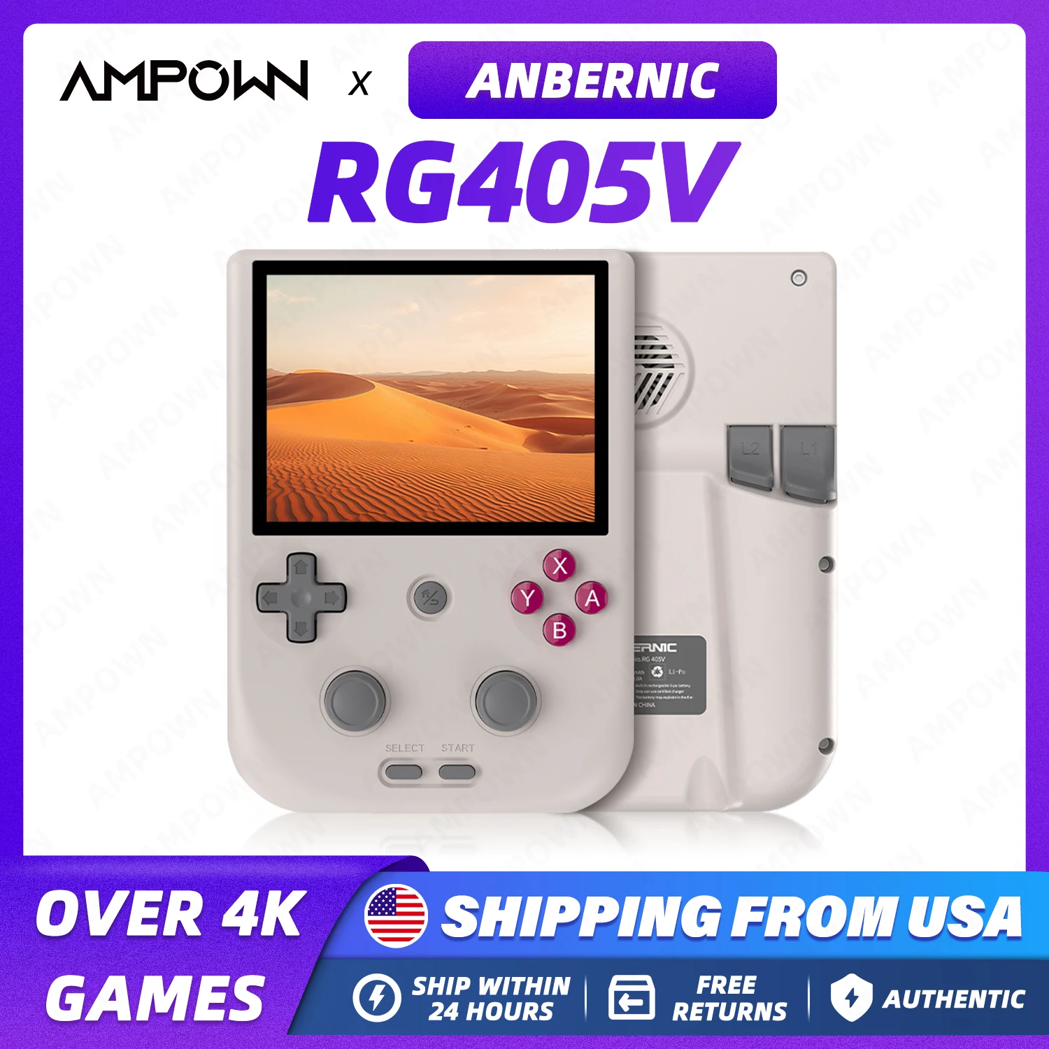 Anbernic RG405V Handheld Game Console 4’’ Touch Screen Android12 ...