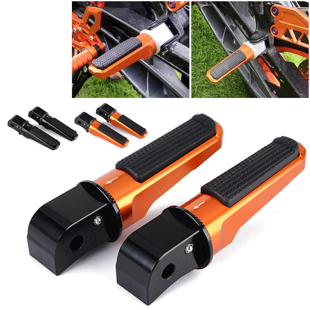 Motorcycle-Rear-Foot-Pegs-Passenger-Pedal-Footrests-For-KTM-Duke-125 ...