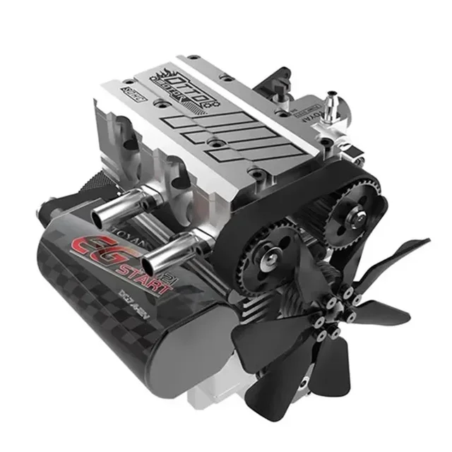 TOYAN FS-L200AC 4 Stroke Air Cooled Engine 7cc Inline 2 Cylinder Nitro ...