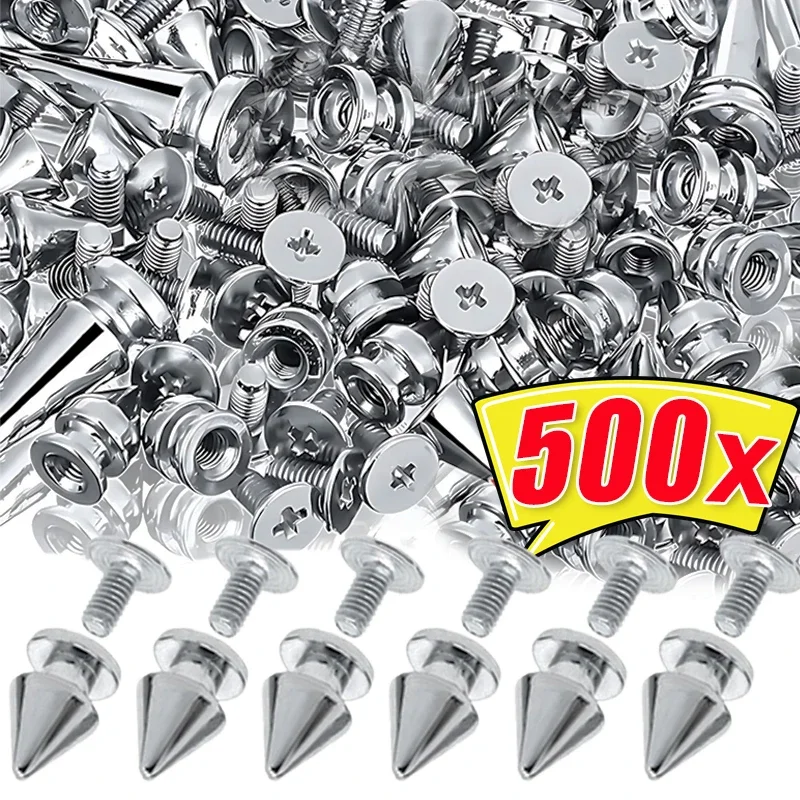 Remaches-de-cono-redondo-tachuelas-de-cono-de-Metal-plateado-tachuelas ...