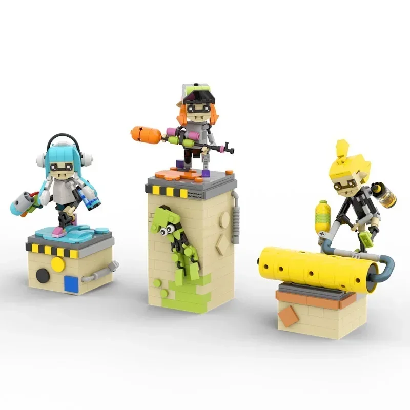 Inkling-Squid-Figures-Building-Blocks-Set-For-Splatooned-3-Team-Anime ...