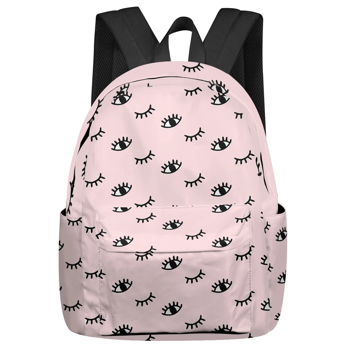 Eyelash Pink Cartoon Eye Feminina Backpacks Teenagers Student School ...