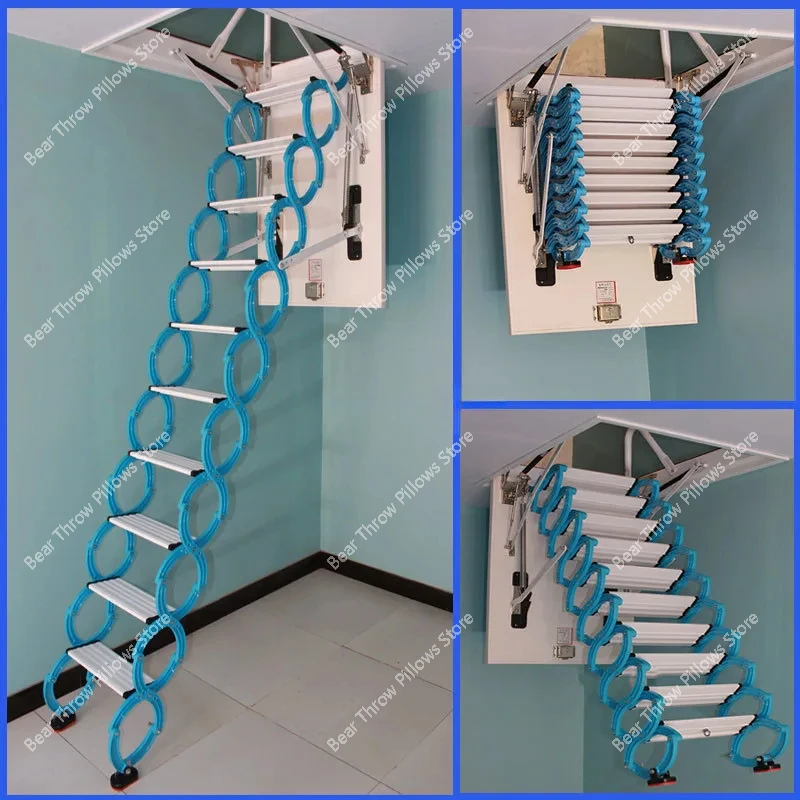 Wall-mounted-Ladders-Attic-Retractable-Stairs-Lifting-Indoor-and ...