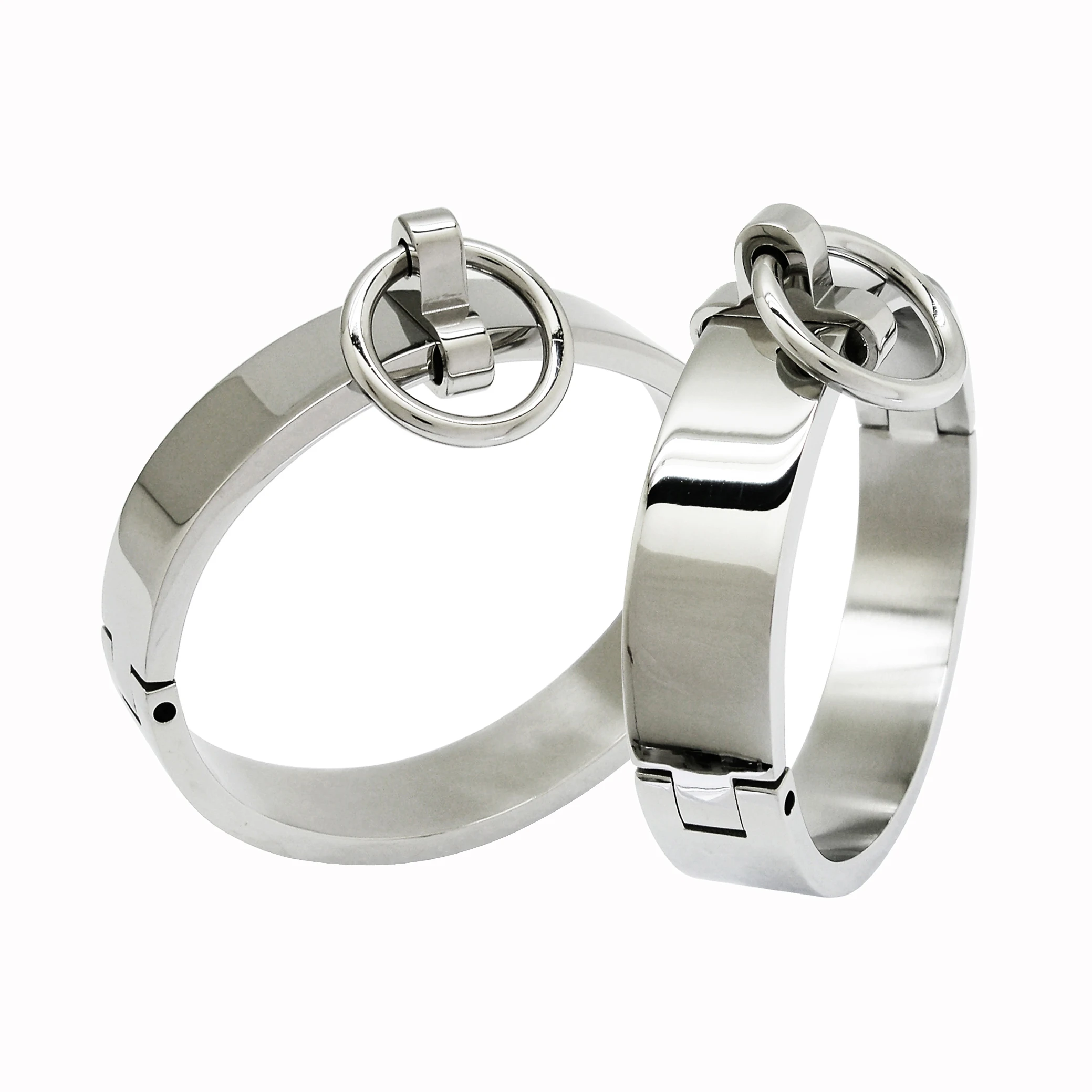 Lockable Stainless Steel Wrist Ankle Cuffs Bracelet Polished Shining ...