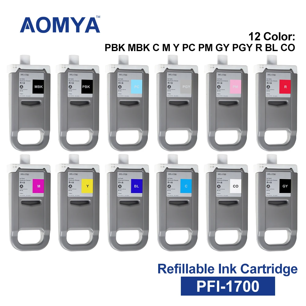 PFI-1700-PFI-1700-Refillable-Ink-Cartridges-With-Permanent-Chip-For ...