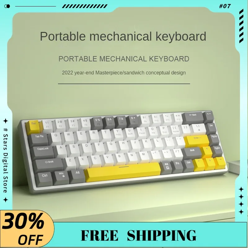 MageGee-Starry-Sky-68-Mechanical-E-sports-Portable-Mini-Keyboard-Hot ...