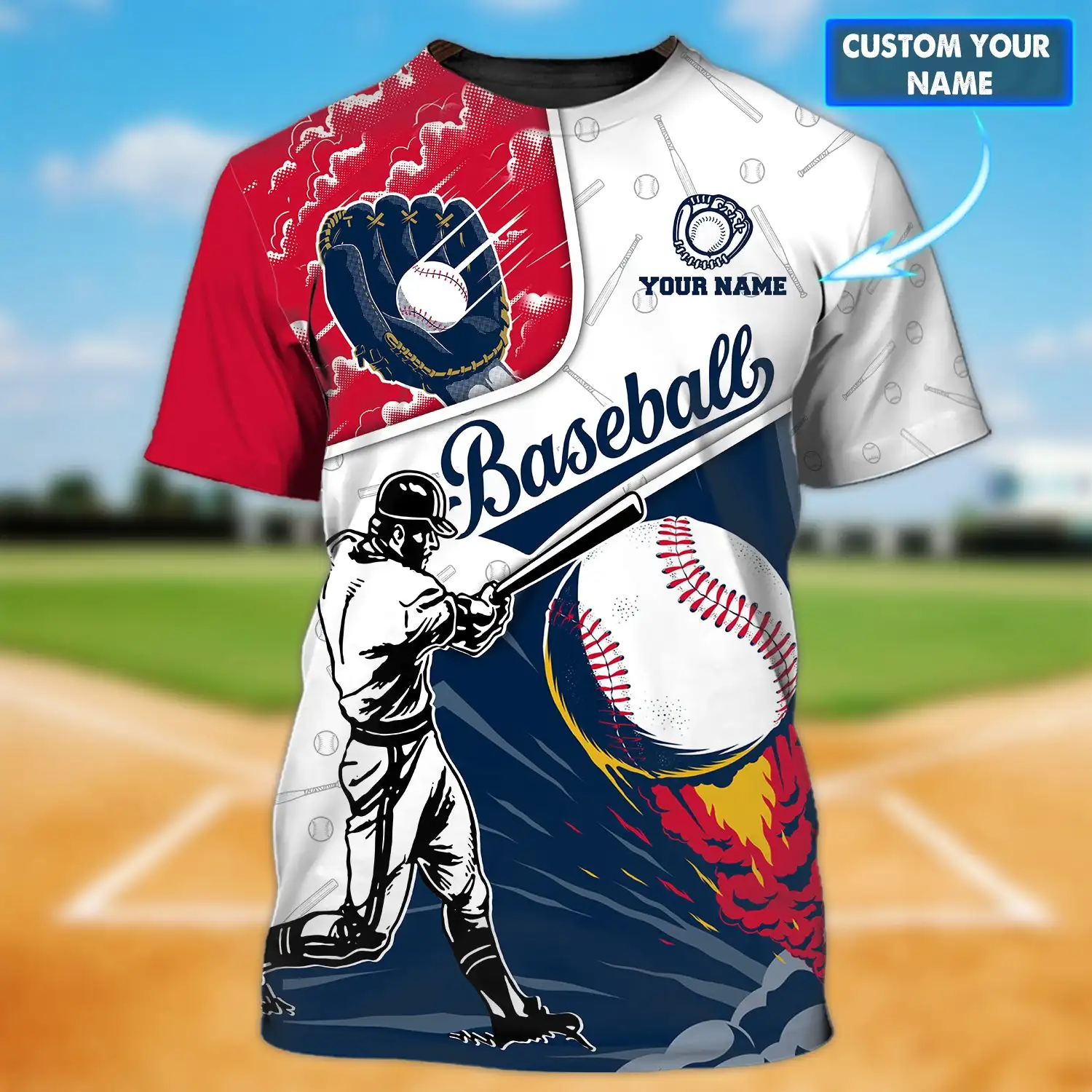 Baseball-3D-Printing-T-Shirt-Man-Summer-O-Neck-Short-Sleeve-Oversized ...