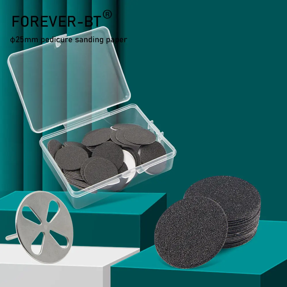 50Pcs-Replaceable-Sandpaper-With-Disc-For-Electric-Foot-Rasp-File-25mm ...