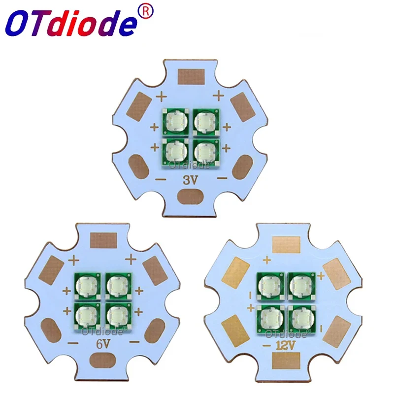 10W12W-3V6V12V-3535-4Chips-Blue-Green-Cyan-565nm-570nm-LED-Beads-Lamp ...