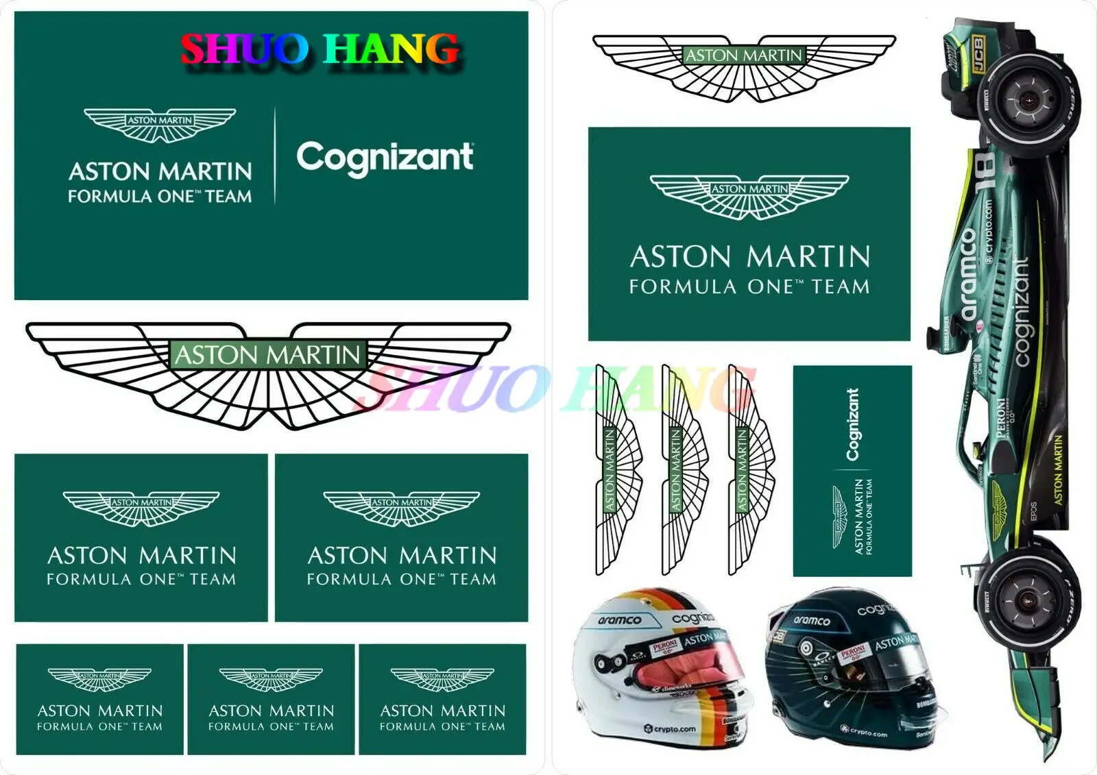 Aston-Martin-F1-Vettel-pegatina-deportiva-de-F-rmula-1-vinilo ...