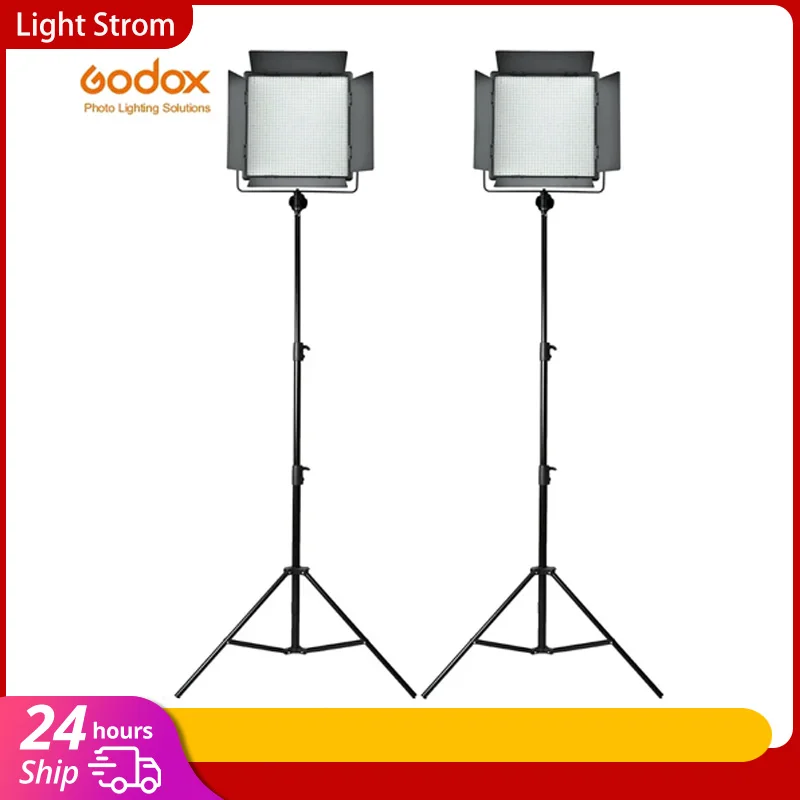 2PCS-Godox-LED1000C-3300-5600K-Photo-Studio-with-2PCS-2-8m-Light-Stand ...