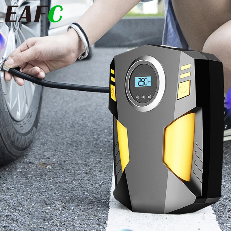 EAFC-12V-Digital-Air-Compressor-120W-Car-Tire-Inflator-Pump-Portable ...