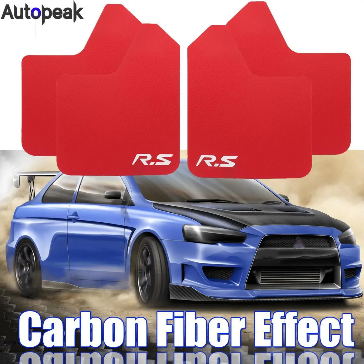 Rally Style Mud Flaps Carbon Fiber Effect Universal Splash Guards ...