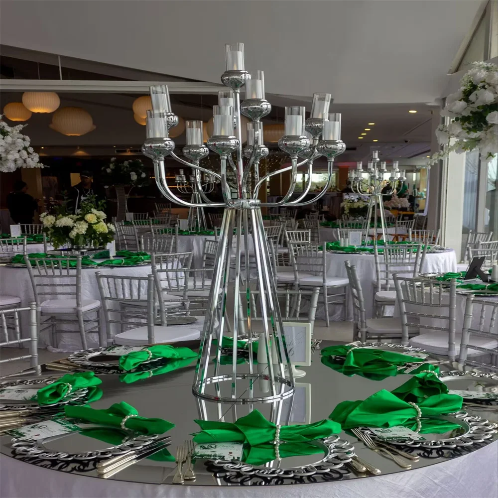 4 Pcs Curlable Wedding Rounded Acrylic Mirror Table Tops For Party ...