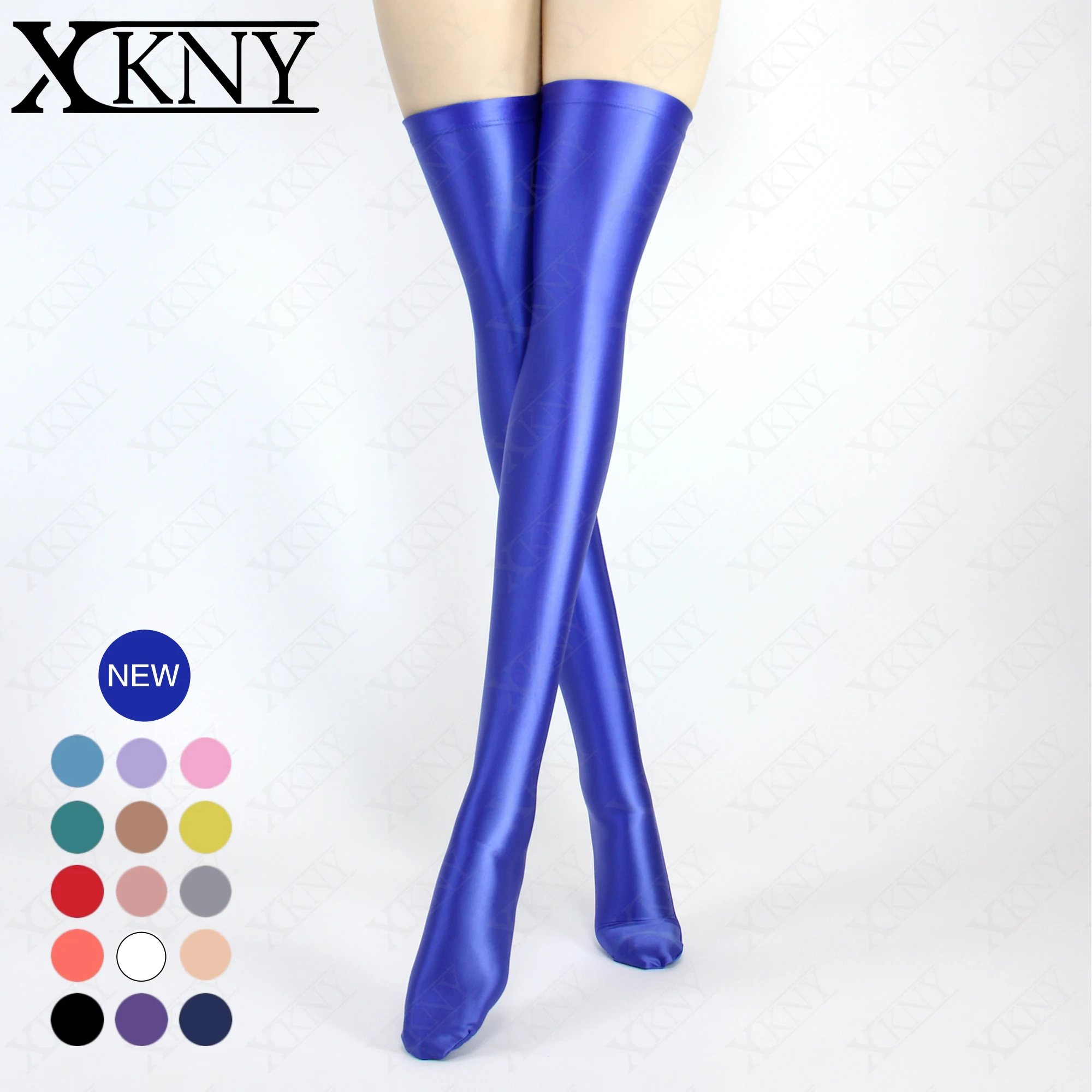 XCKNY-satin-glossy-socks-solid-high-oil-silk-elastic-socks-glossy ...