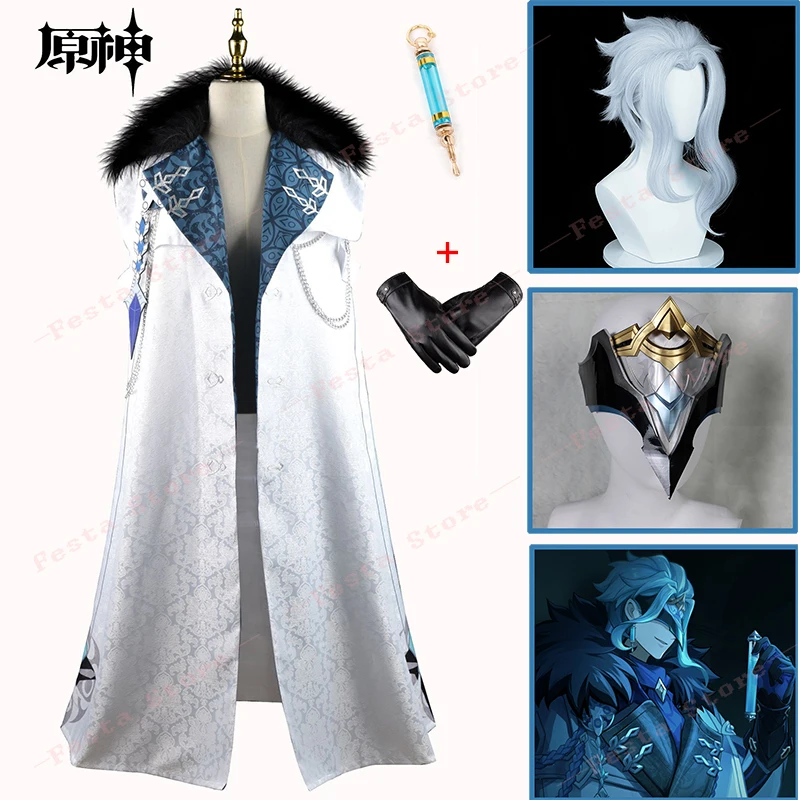 Game-Genshin-Impact-Il-Dottore-The-Doctor-Cosplay-Costume-Wig-Earring ...