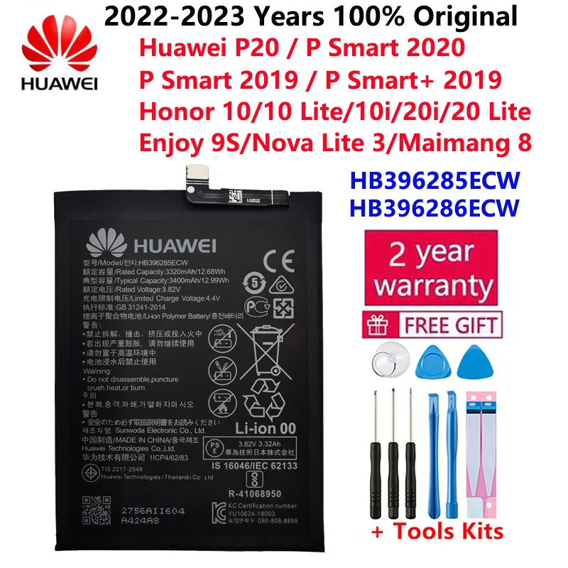 Huawei 100% Original 3400mah Hb396285ecw Battery For Huawei P20 For ...