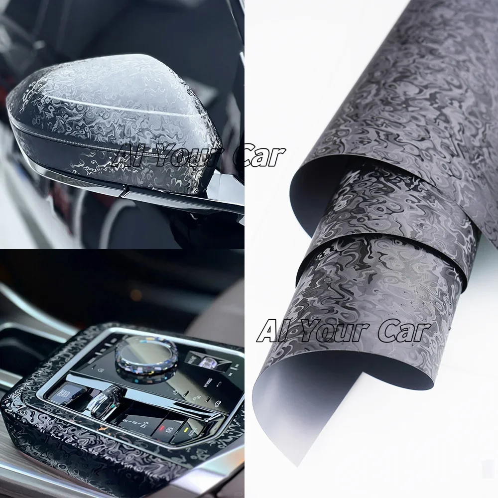 Ghost Black Carbon Fiber Film Forge Cosmic Sticker PET Waterproof ...