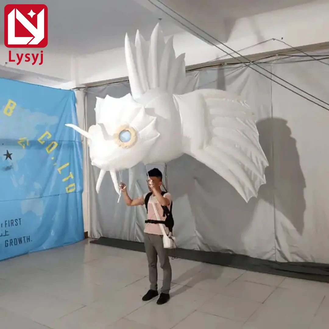 2M Inflatable Fish Puppet Air Blow Parade Walking Performance Props ...