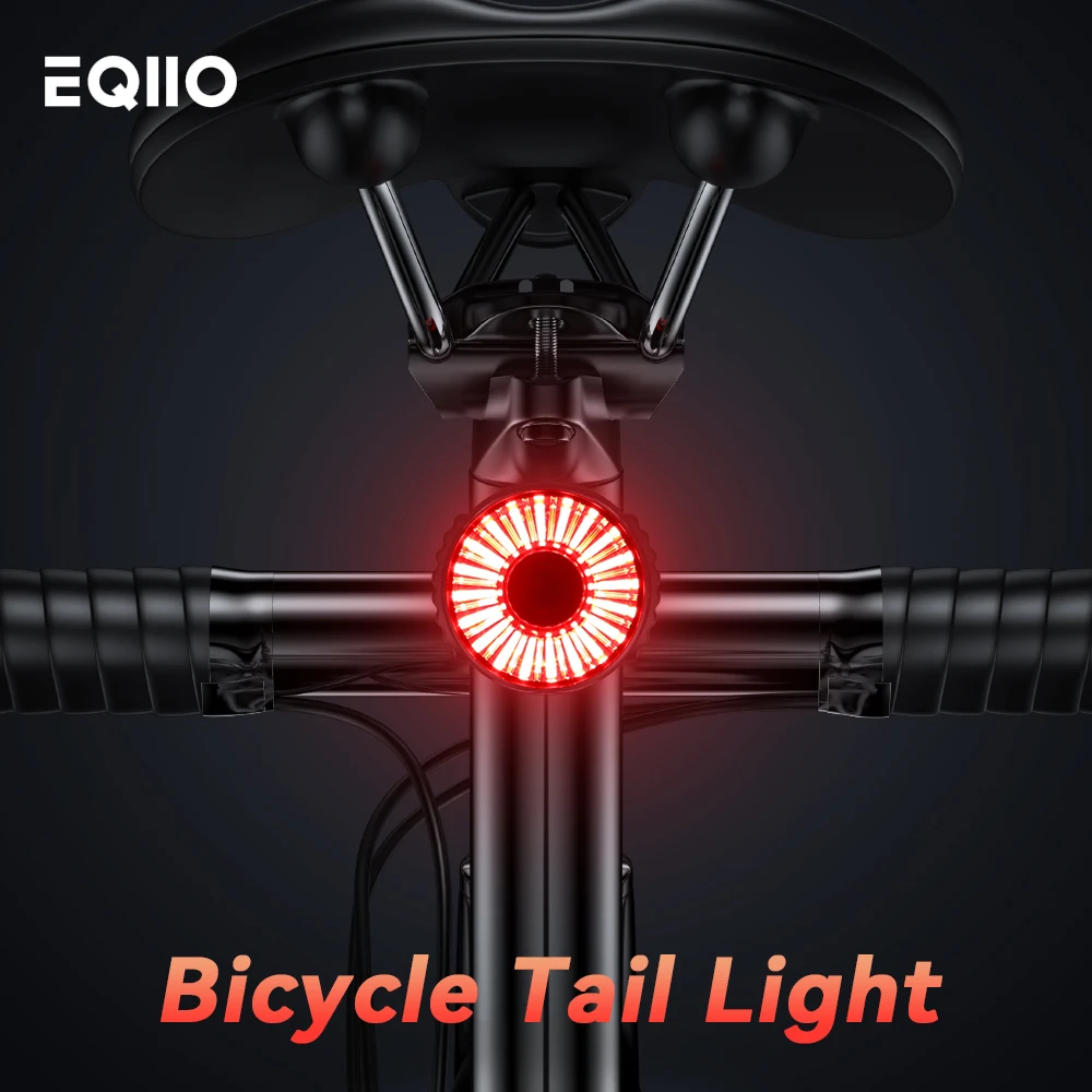Eqiio Bicycle Rear Light 6 Modes Bike Tail Light USB Rechargeable ...