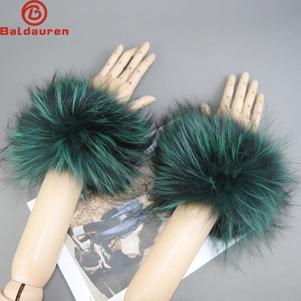 2024-New-Style-Fox-Fur-Cuff-Arm-Warmer-Lady-Bracelet-Real-Fur-Wristband ...