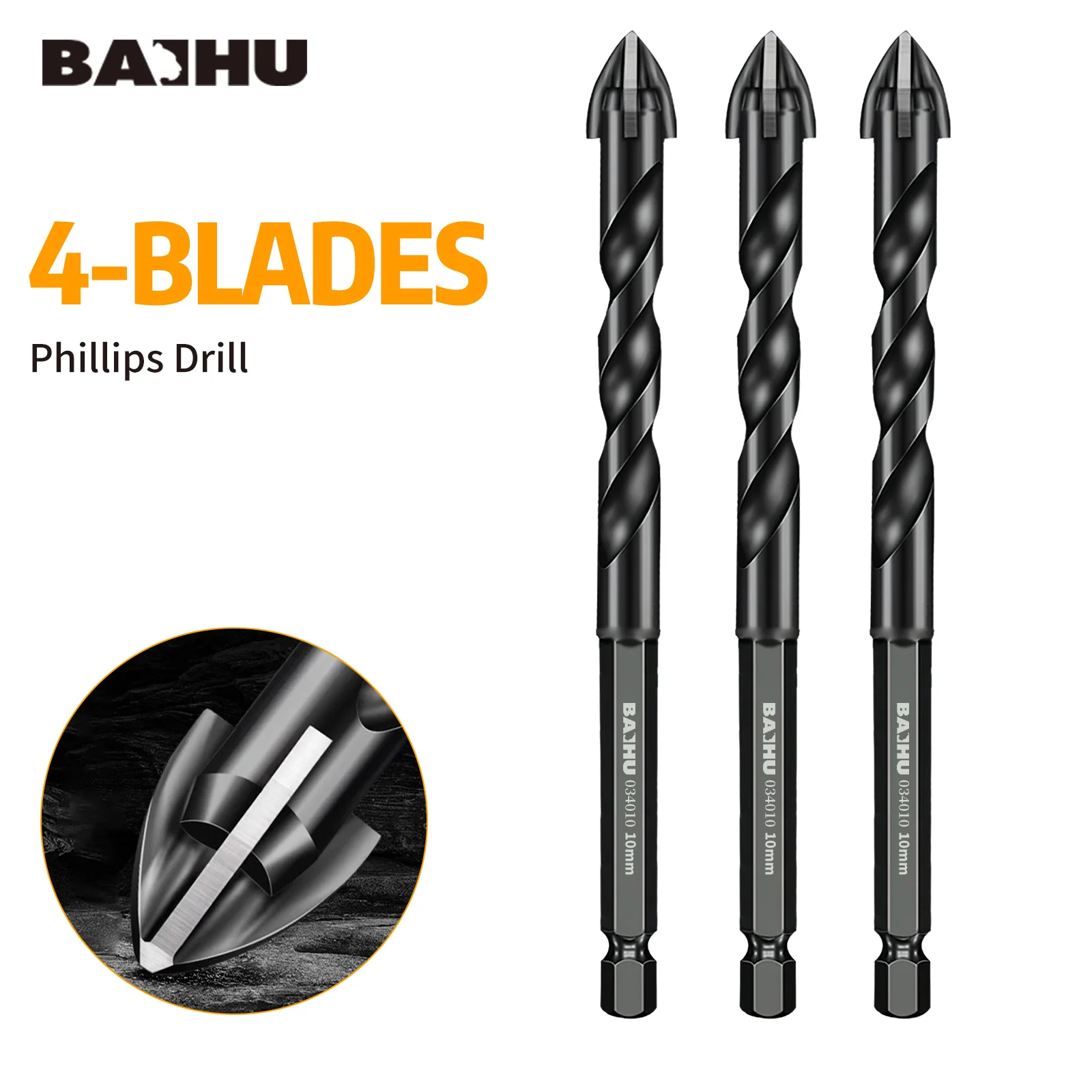 Drill-Bit-Cross-Tips-Drill-Bits-6-8-10-12mm-Cross-Type-Tungsten-Steel ...