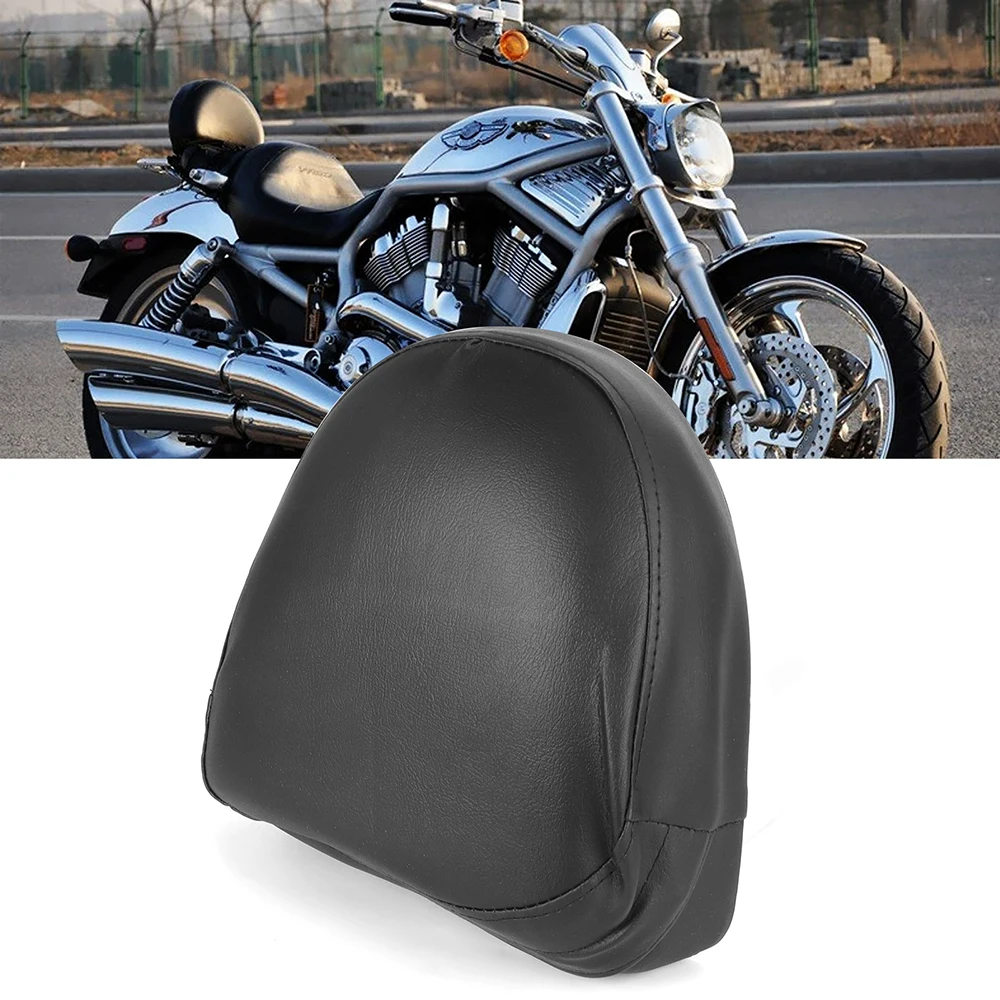 Motorcycle Black Passenger Backrest Sissy Bar Cushion Back Pad For ...