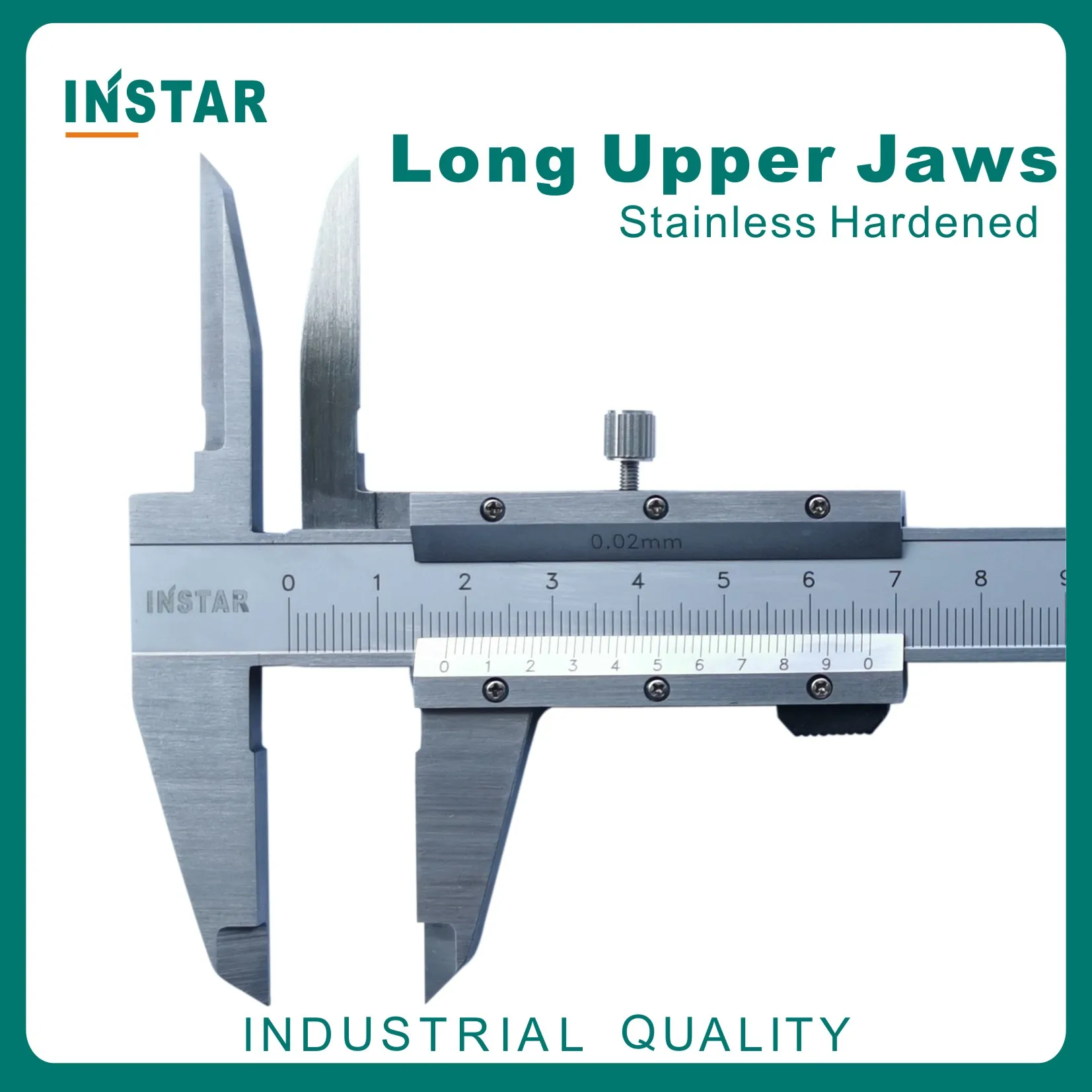 INSTAR Vernier Caliper Long Upper Jaws 0-150mm x 0.02mm Stainless Steel ...