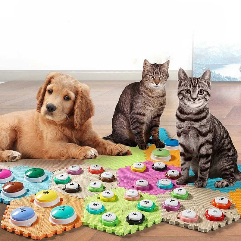 Cat-Communication-Small-Button-Dog-Mini-Recording-Training-Bell ...