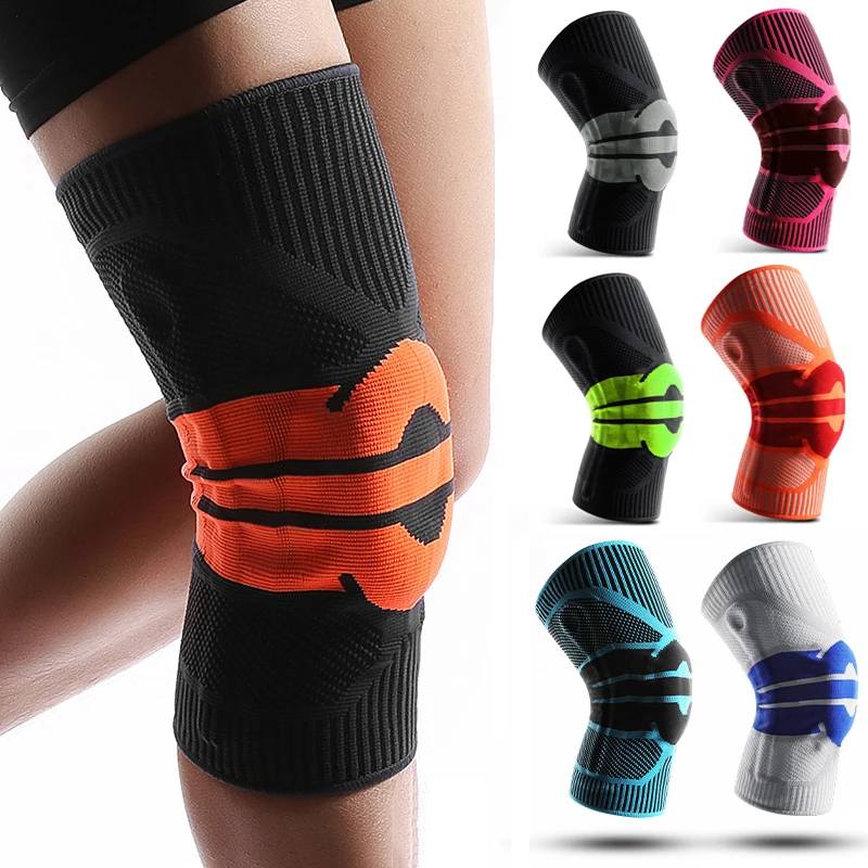 1PC Sports Kneepad Men Spring Support Knee Pads Silicone Fitness Gear ...