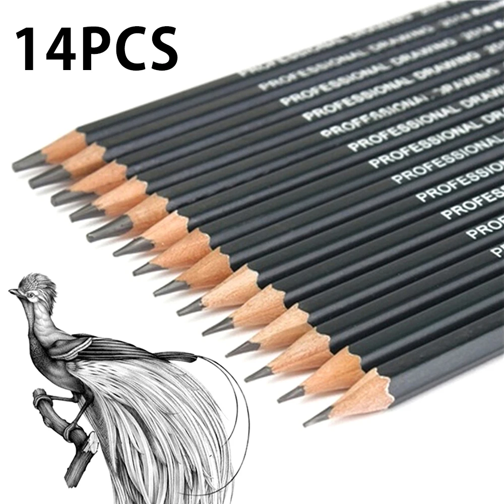 14pcs Professional Sketch And Drawing Writing Pencil Stationery Supply ...