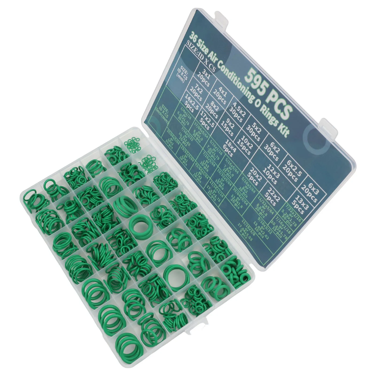 595pcs Car Air Conditioner O-Ring Kit For Repair Air Conditioning ...