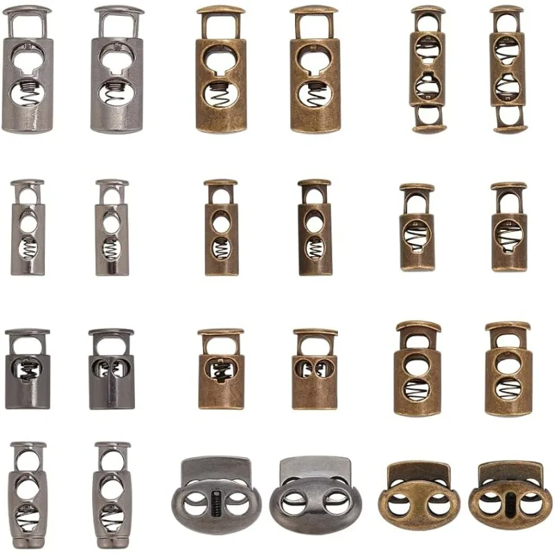 24pcs-Alloy-Toggle-Stoppers-Single-Double-Hole-Spring-Loaded-Stop ...