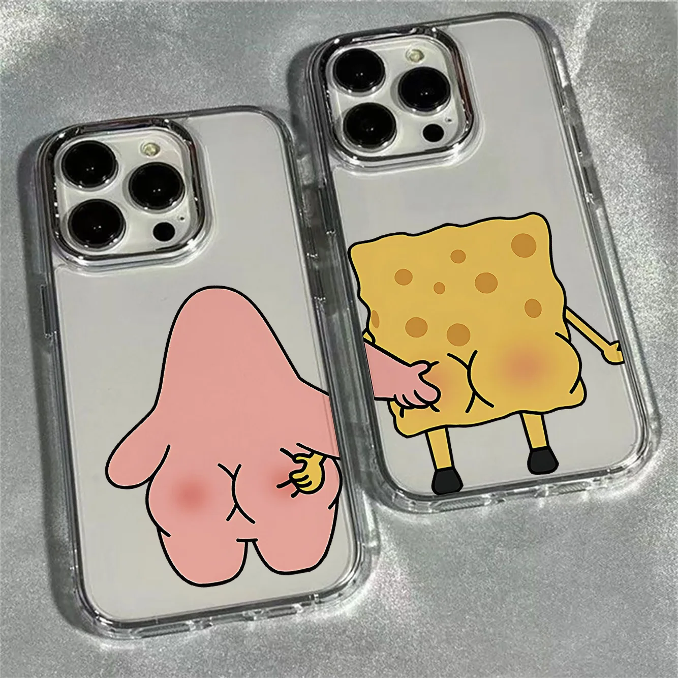 Fun S-SpongeBobs Pinch Butt Phone Case For IPhone 17 16e 16 15 14 13 12 ...
