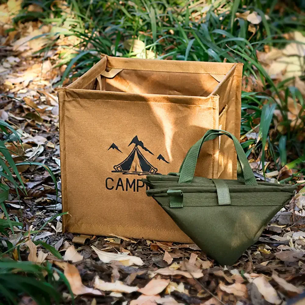 Outdoor-Triangle-Folding-Trash-Can-Folding-Triangle-Garbage-Bin-Rope ...