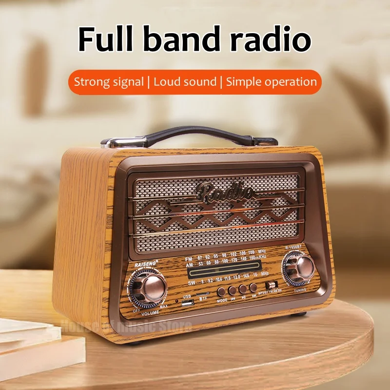 Portable-Wooden-Retro-Radio-Wireless-Bluetooth-Speaker-HI-FI-Stereo-AM ...