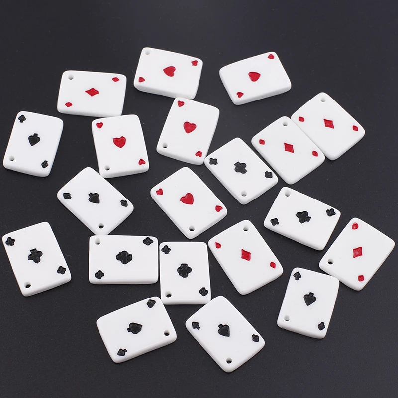 Resin Jewelry Making Accessories | Poker Accessories Jewelry - 10pcs ...