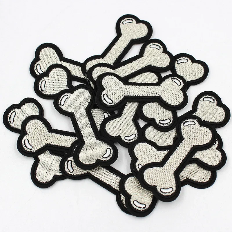 5pcs Cartoon Dog Bone Embroidered Patches for Hole Repair Thermo ...